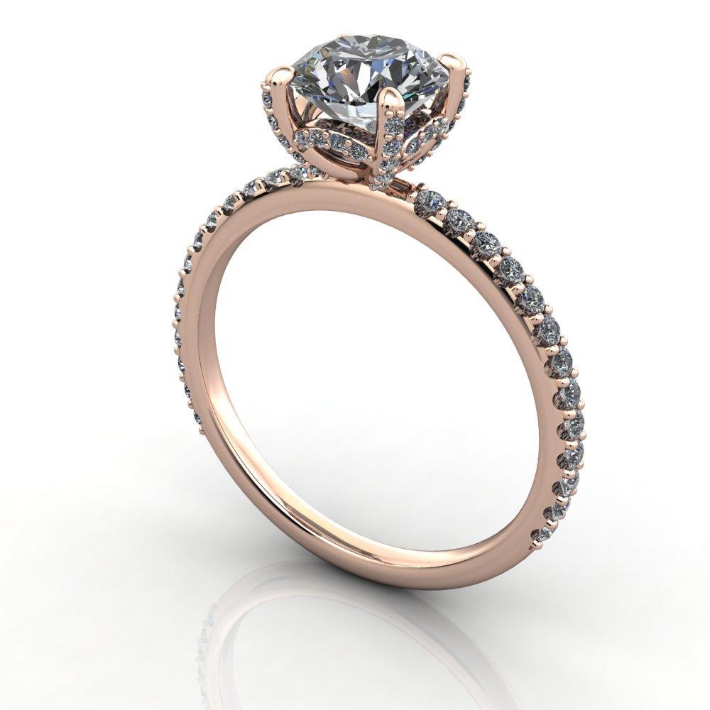 Charlotte Solitaire Engagement Ring (setting only) - Soha Diamond Co.™