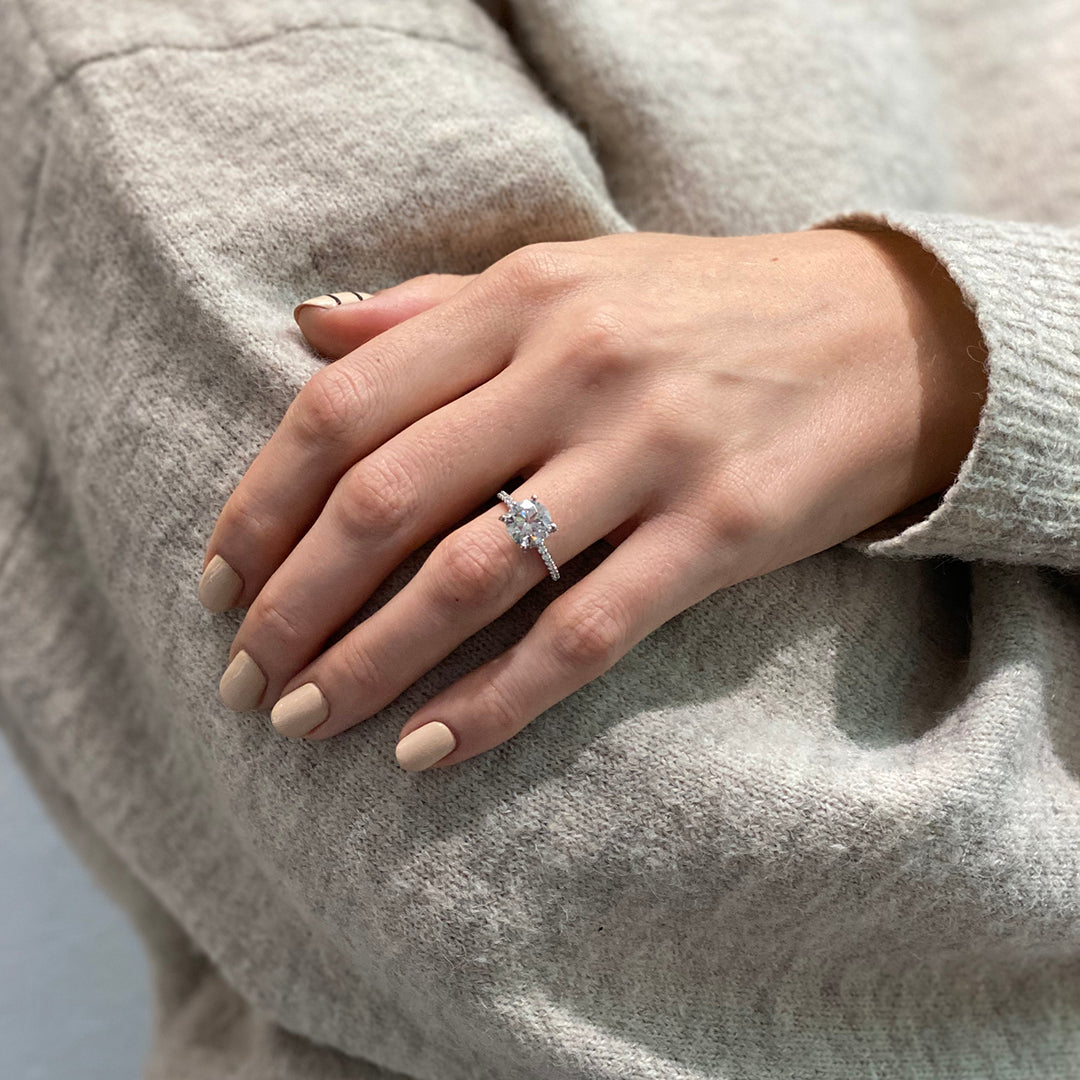 Charlotte Solitaire Engagement Ring (setting only) - Soha Diamond Co.™