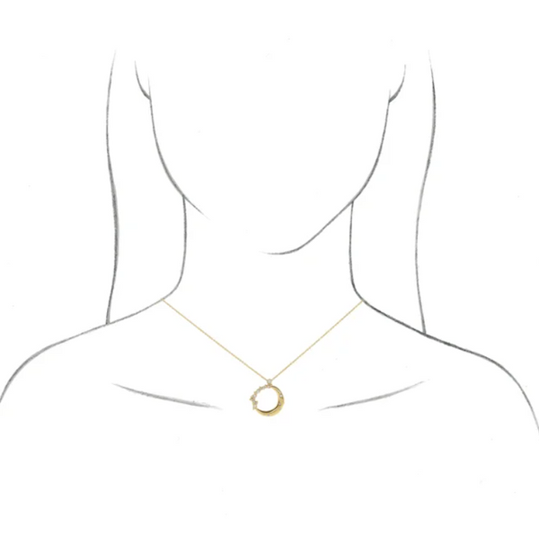 Lab-Grown Diamond Crescent Moon Necklace - Soha Diamond Co.™