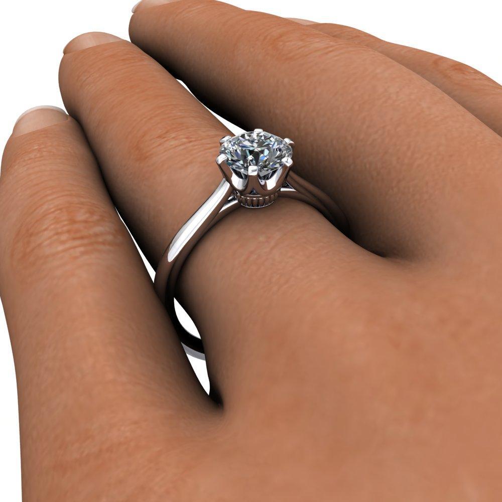Crown Solitaire Engagement Ring (setting only) - Soha Diamond Co.™