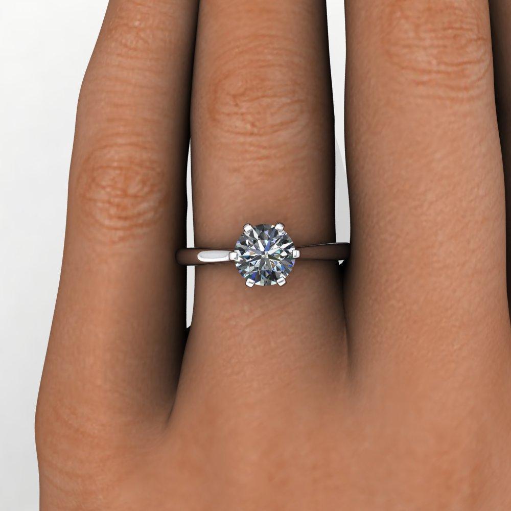 Crown Solitaire Engagement Ring (setting only) - Soha Diamond Co.™