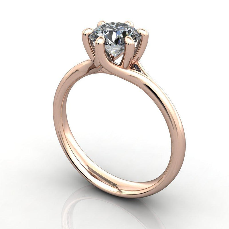 Flora Solitaire Engagement Ring (setting only) - Soha Diamond Co.™