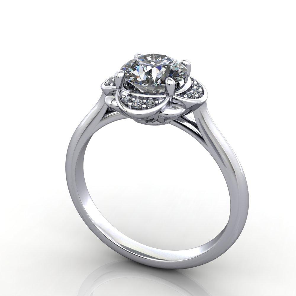 Thora Halo Engagement Ring (setting only) - Soha Diamond Co.™