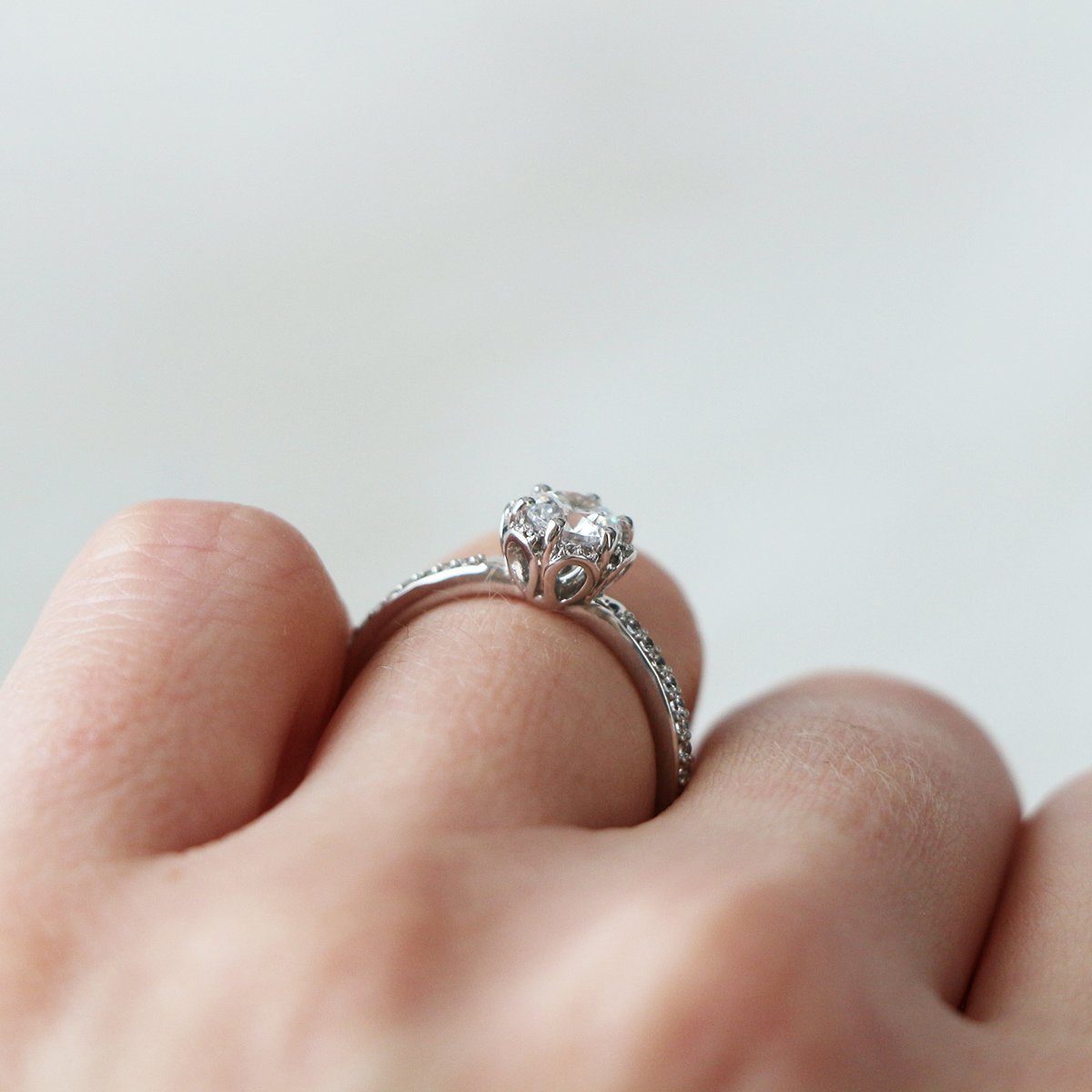 Primrose Halo Engagement Ring (setting only) - Soha Diamond Co.™