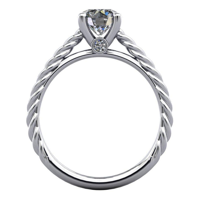 Madison Solitaire Twisted Band Engagement Ring (setting only) - Soha ...