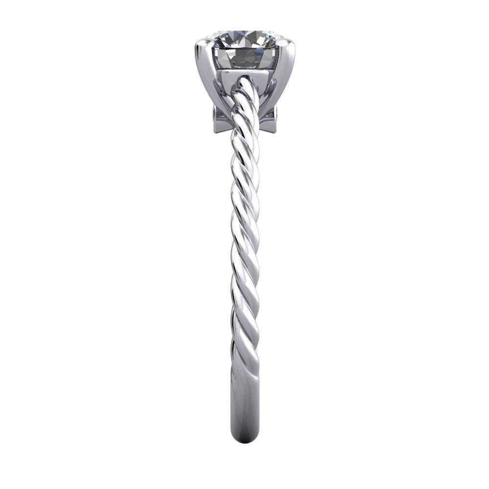 Madison Solitaire Twisted Band Engagement Ring (setting only) - Soha ...